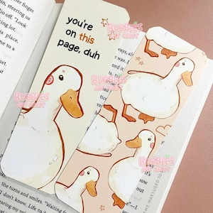 Duck Bookmark | You're on This Page | Cute Bookmark | Double Printed ...