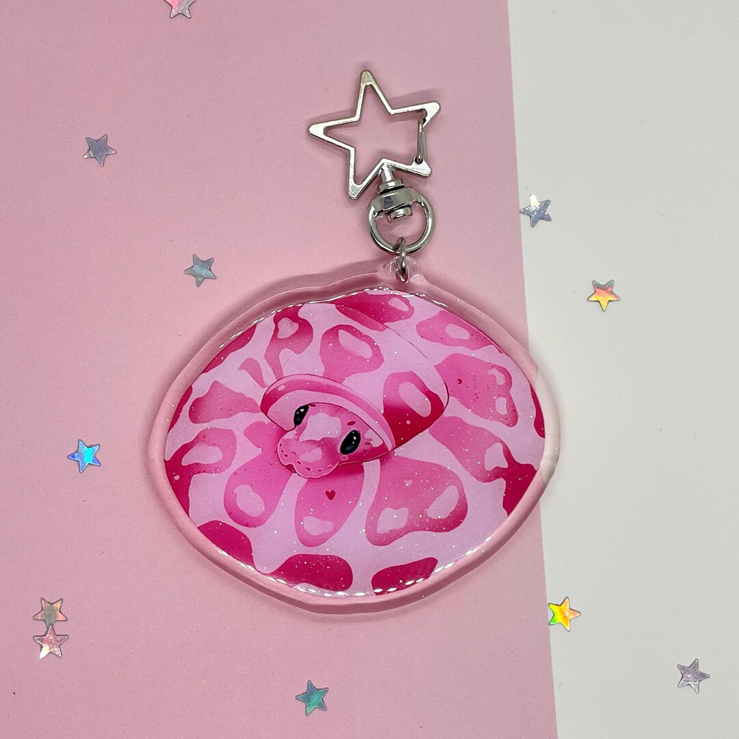 Boop A Snoot Snake Keycharm, Adorable Reptile Keychain, Kawaii ...