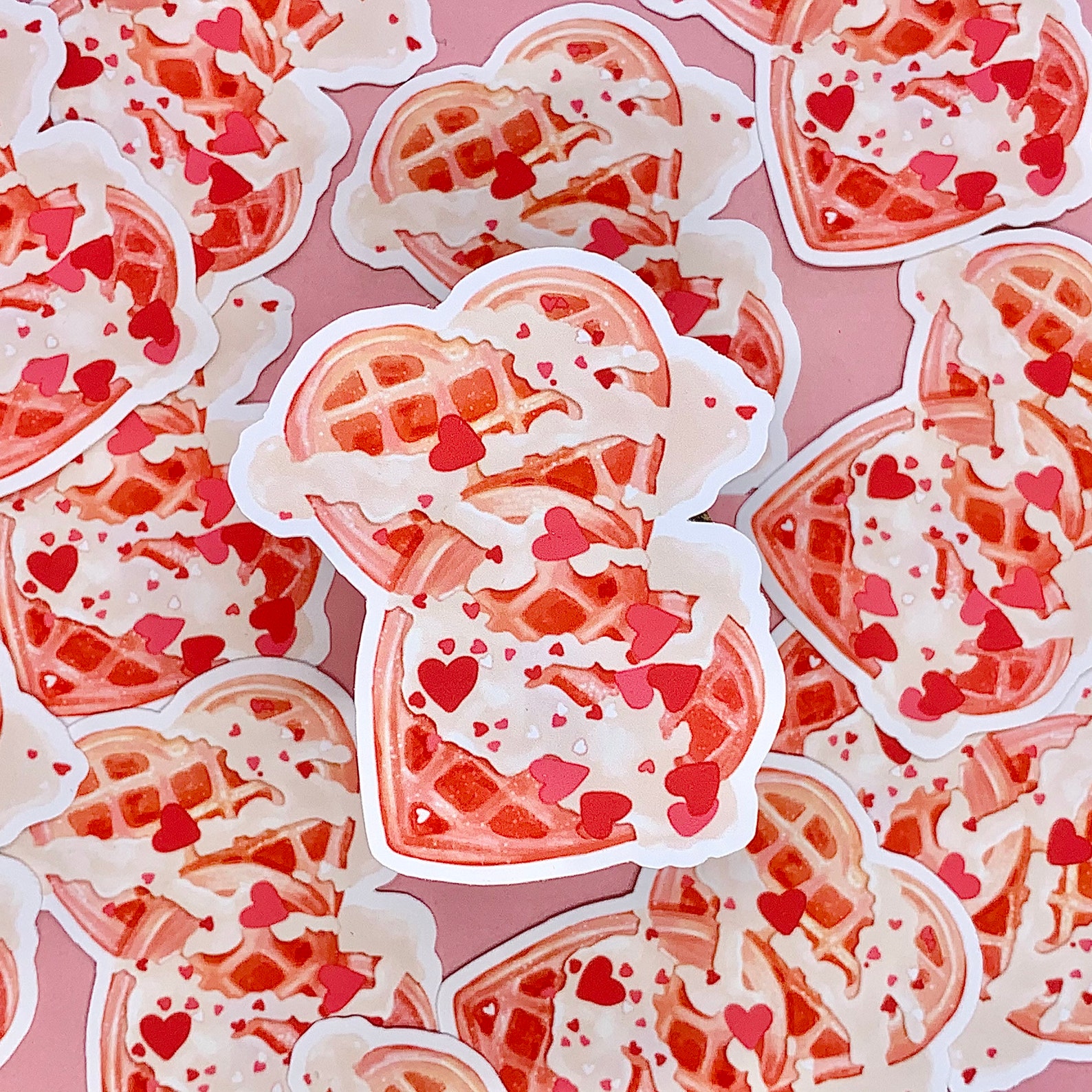 Lovely Waffles Food Sticker Dessert Sticker Die Cut - Etsy