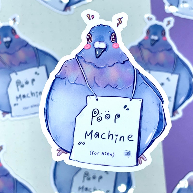 Funny Bird Poop Art - Etsy