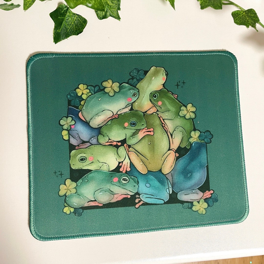 Frog Pile Mousepad | Textile Mousepad | Cute Desk Mat | Non Slip Rubber ...