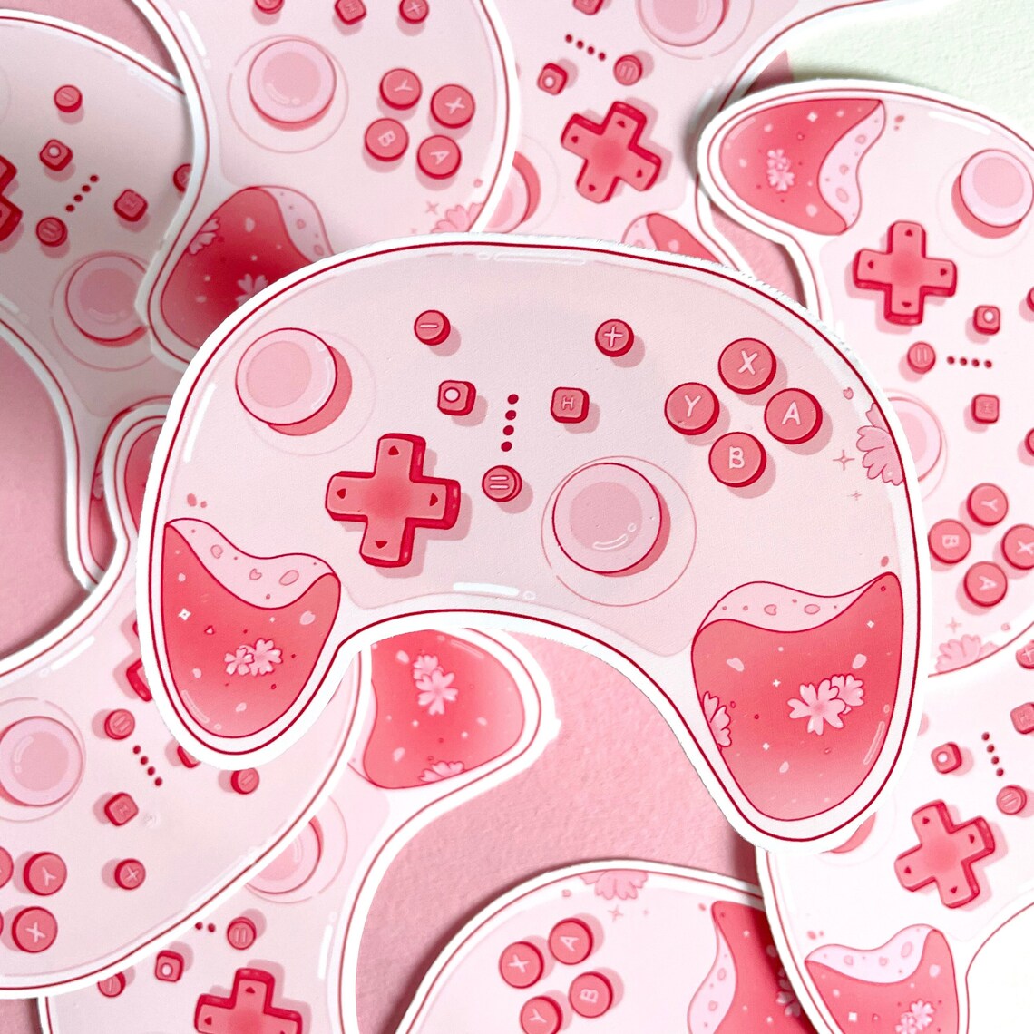 Sakura Controller Sticker Gamer Girl Kawaii Sticker Pack - Etsy