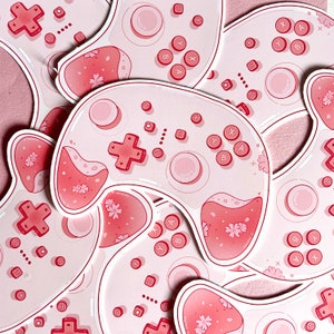 Sakura Controller Sticker | Gamer Girl | Kawaii Sticker Pack | Matte ...