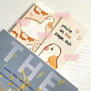 Duck Bookmark | You're on This Page | Cute Bookmark | Double Printed ...