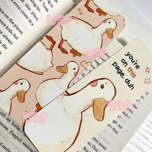 Duck Bookmark | You're on This Page | Cute Bookmark | Double Printed ...