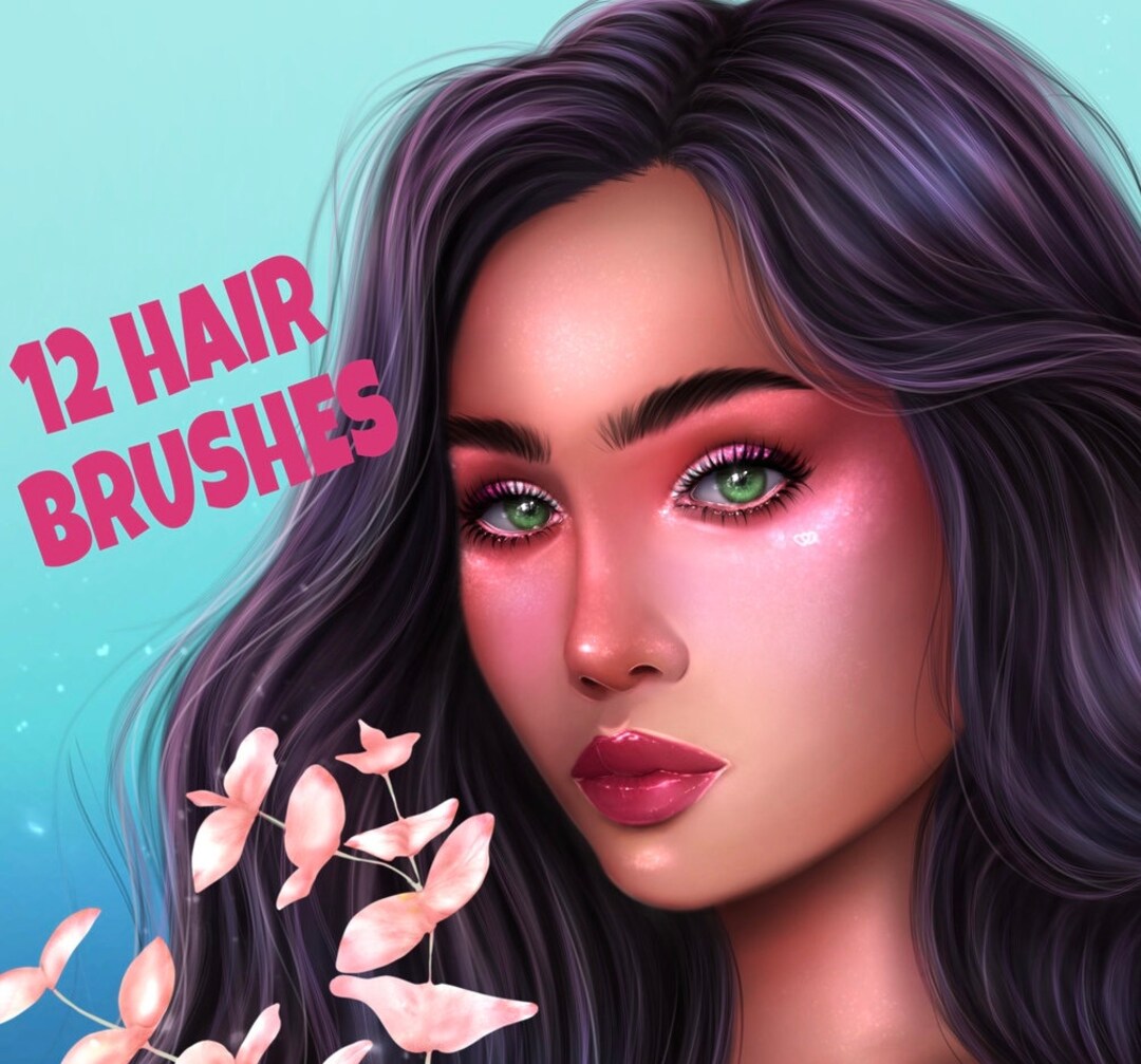 Procreate Hair Brushes: Realistic Texture Brush Pack (digital Download ...