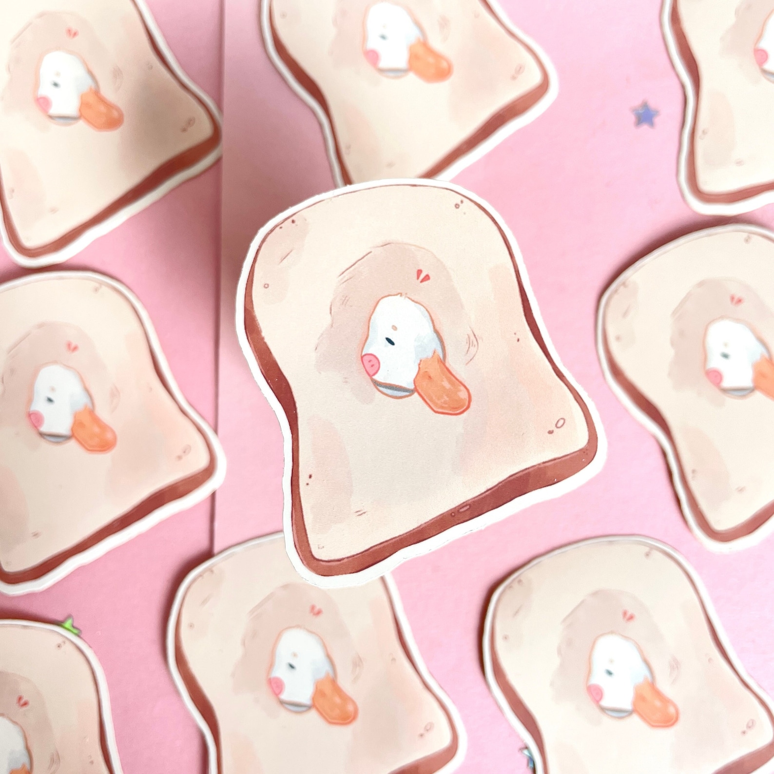 Duck Loaf Sticker Duck in Bread Sticker Durable Sticker - Etsy