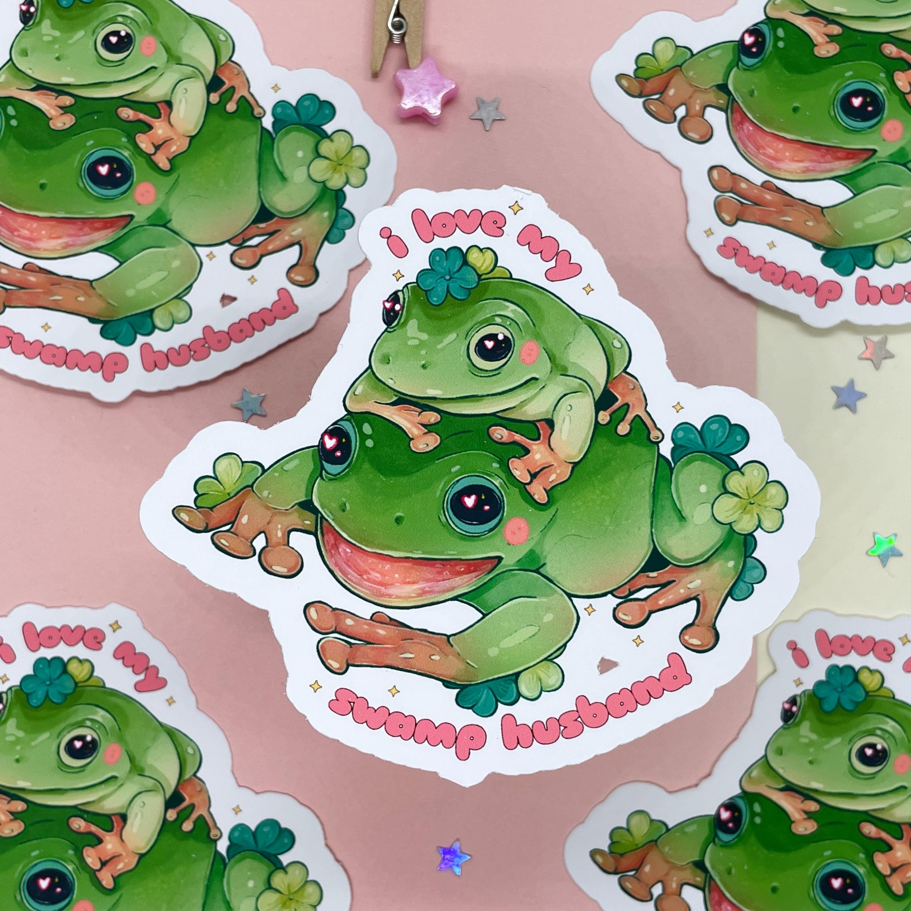 Frog Love Sticker Bundle Cute Matte Vinyl Stickers With Funny Sayings ...