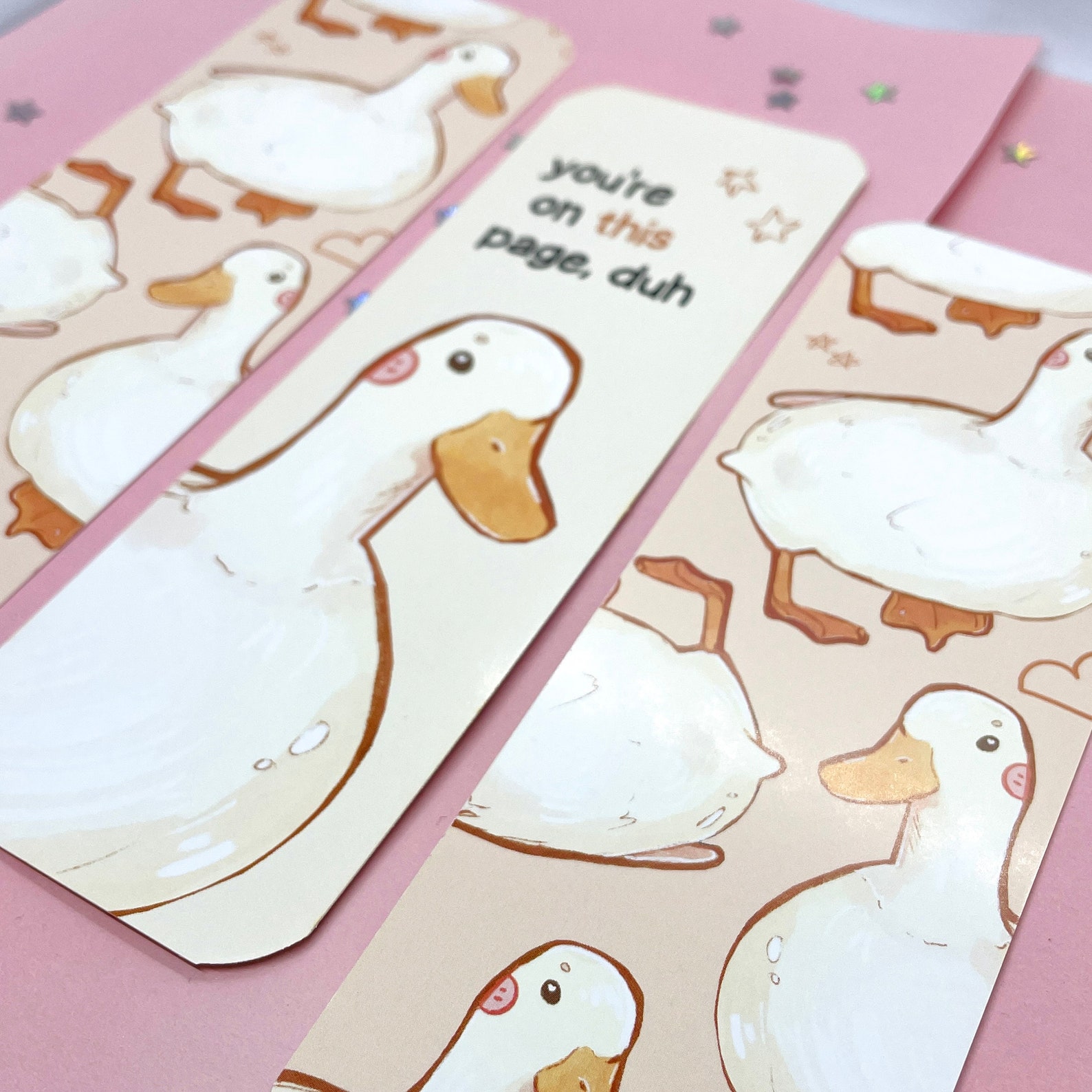 Duck Bookmark You're on This Page Cute Bookmark - Etsy
