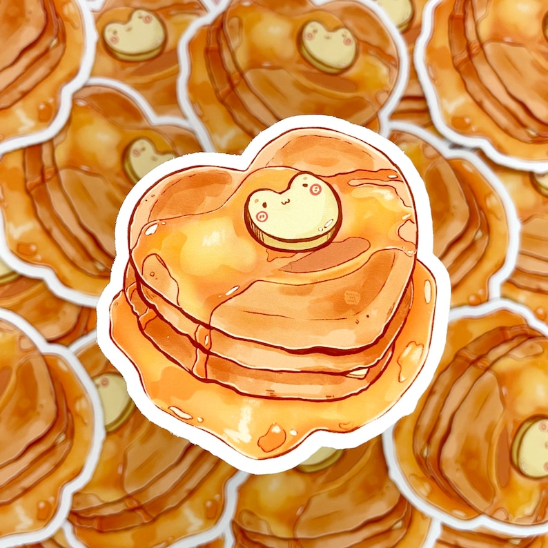 Pancake Frog Sticker Cute Kawaii Sweets Frog Sticker - Etsy