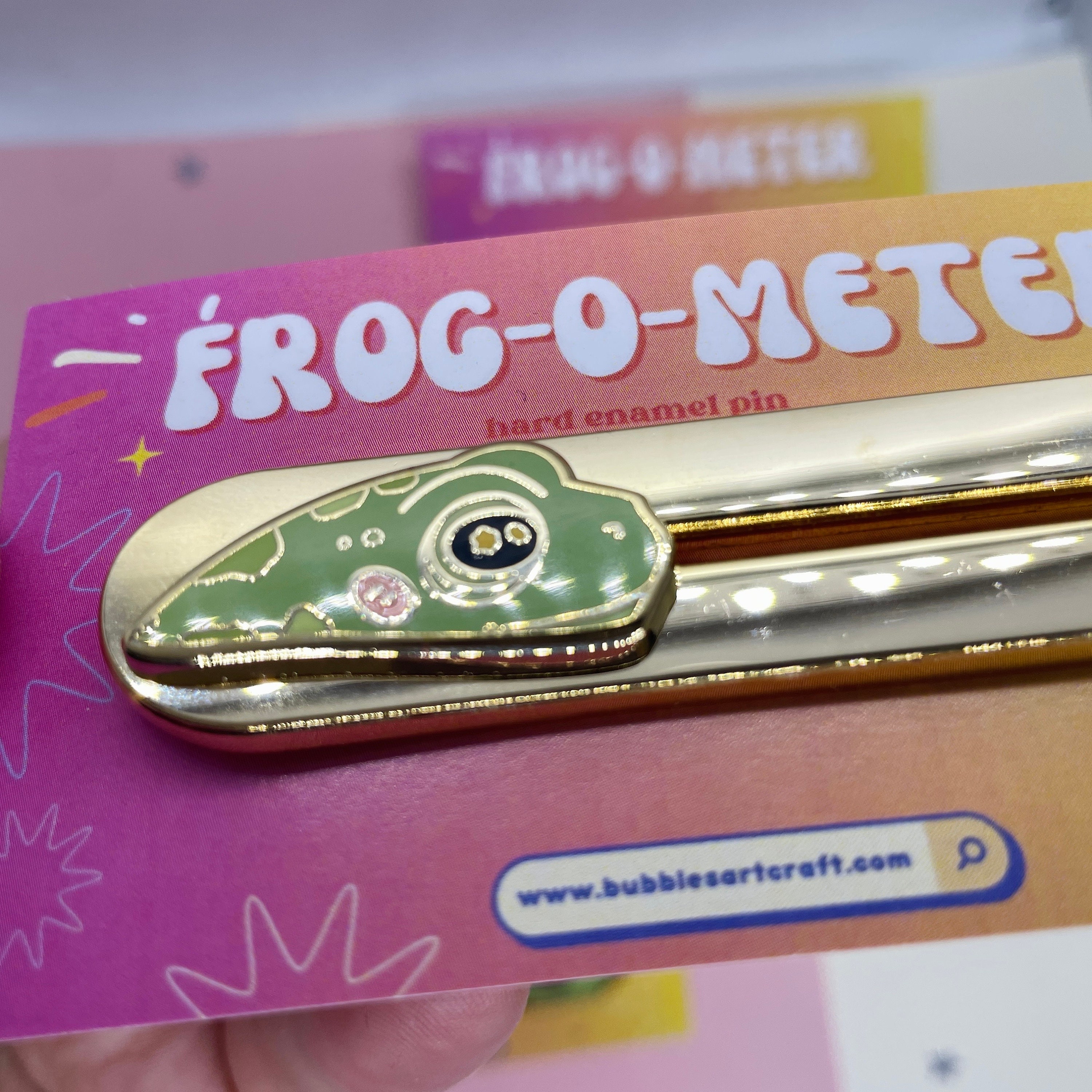 Frog-o-meter Frog Pin | Hard Enamel Pin | Sliding Pin | Frog Pin Set ...
