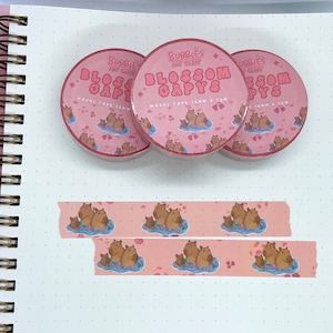 Blossom Capybara Washi Tape | Cute Capy Washi Tape | Scrapbooking | Journaling | Cottagecore ...