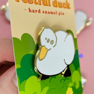 Restful Duck Pin | Hard Enamel Pin | Gold Plated | Ducks Enamel Pin ...