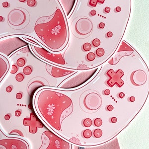 Sakura Controller Sticker | Gamer Girl | Kawaii Sticker Pack | Matte ...