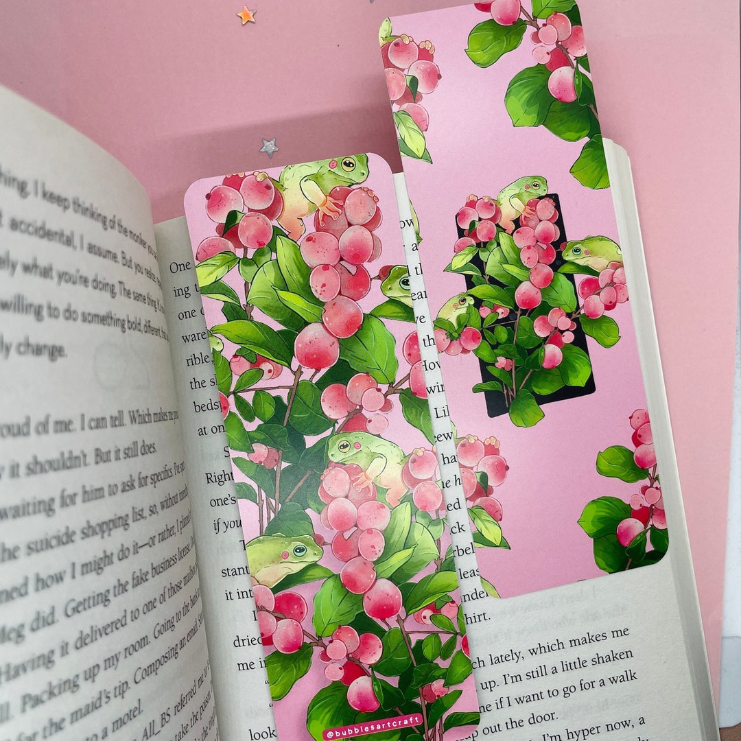 Snowberries Frog Bookmark | Frog Art | Cute Bookmark | Reading Club ...