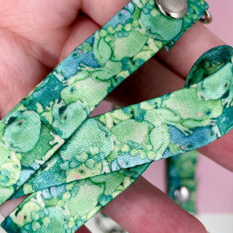 Frog Pile Lanyard | Toad Lanyard Nature Lanyard | Cute Frog Botanical ...
