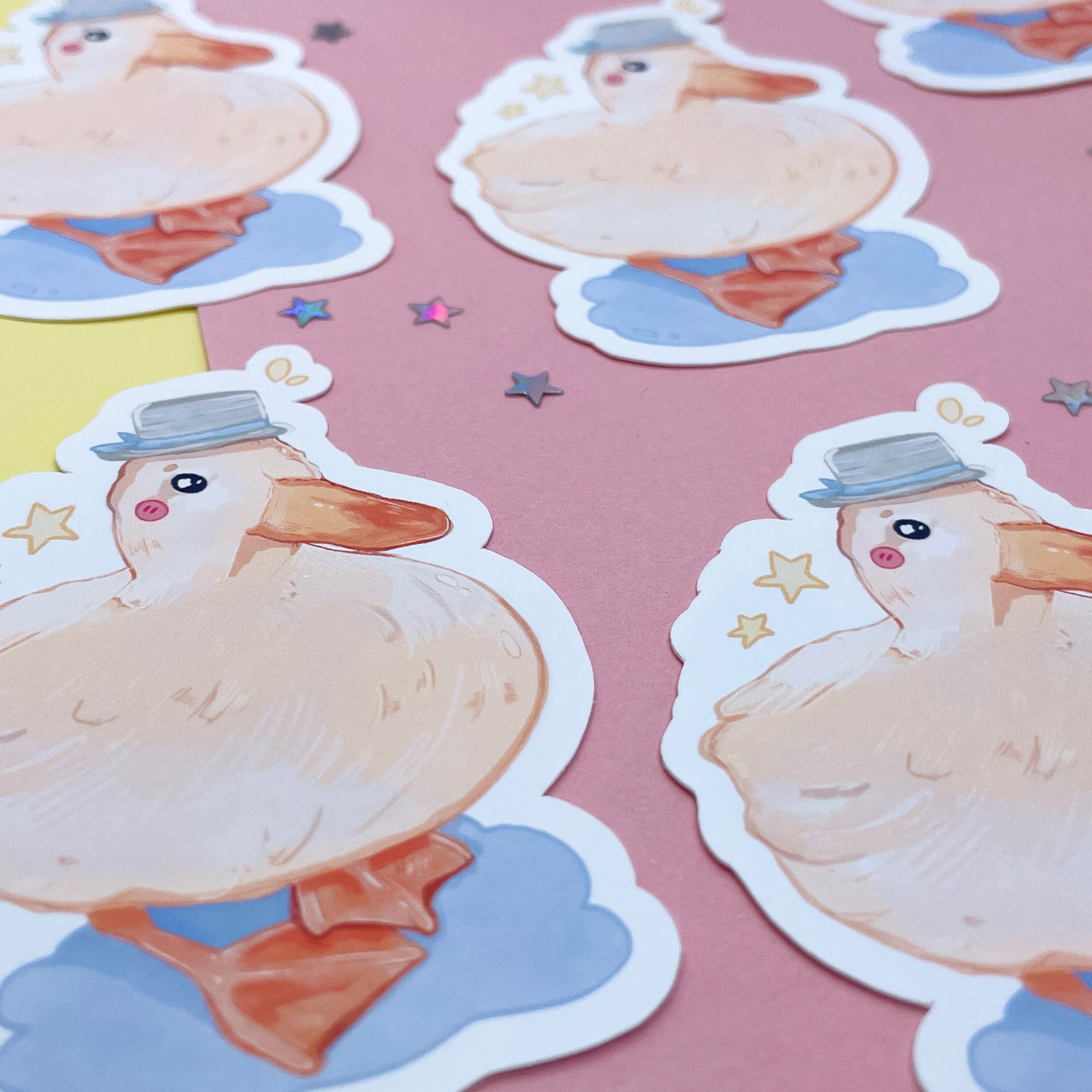 Gentleman Duck Sticker Duckling Waterproof Vinyl Sticker - Etsy