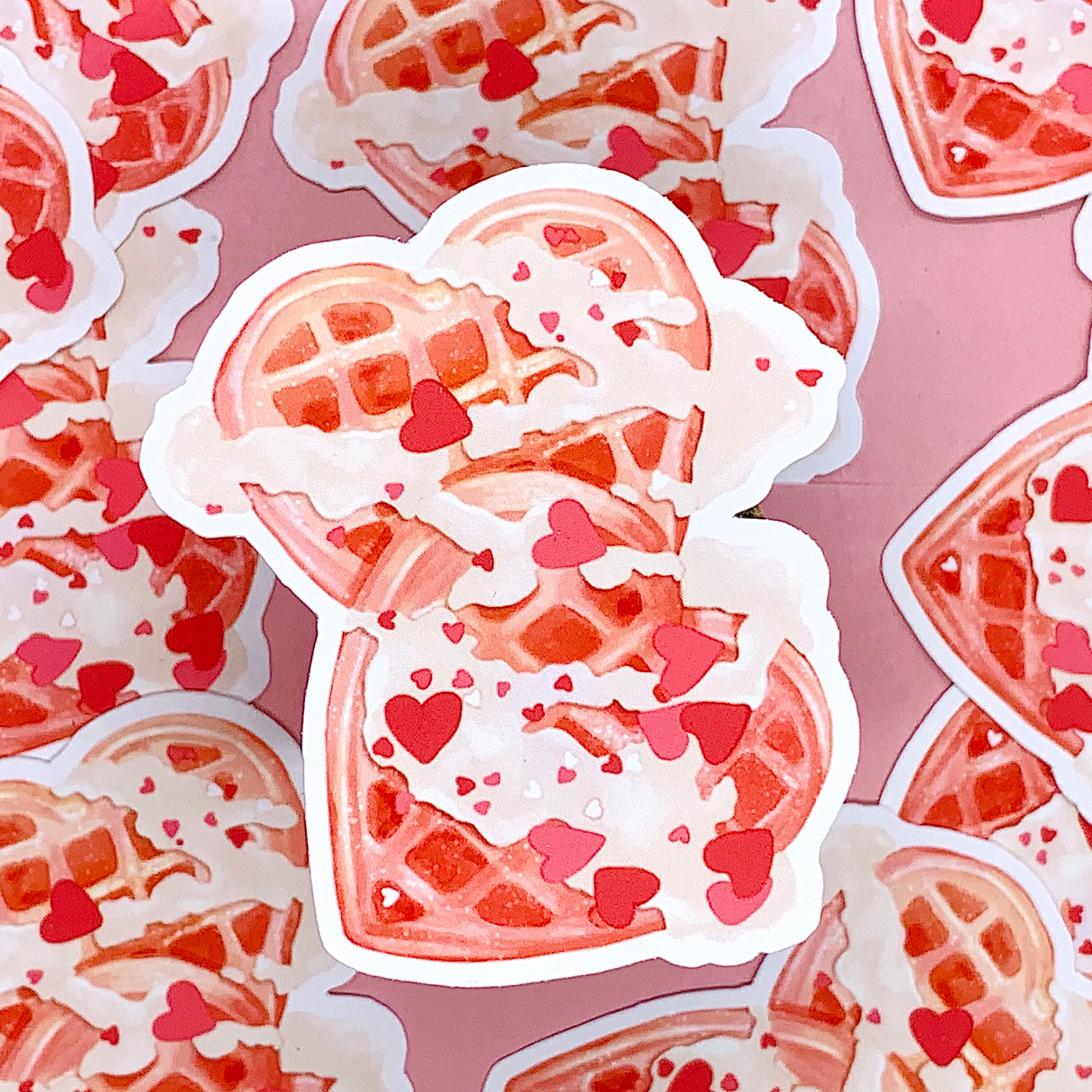 Lovely Waffles Food Sticker Dessert Sticker Die Cut - Etsy