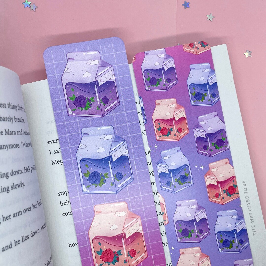 Dreamy Roses Bookmark | Kawaii Aesthethic | Cute Bookmark | Double ...