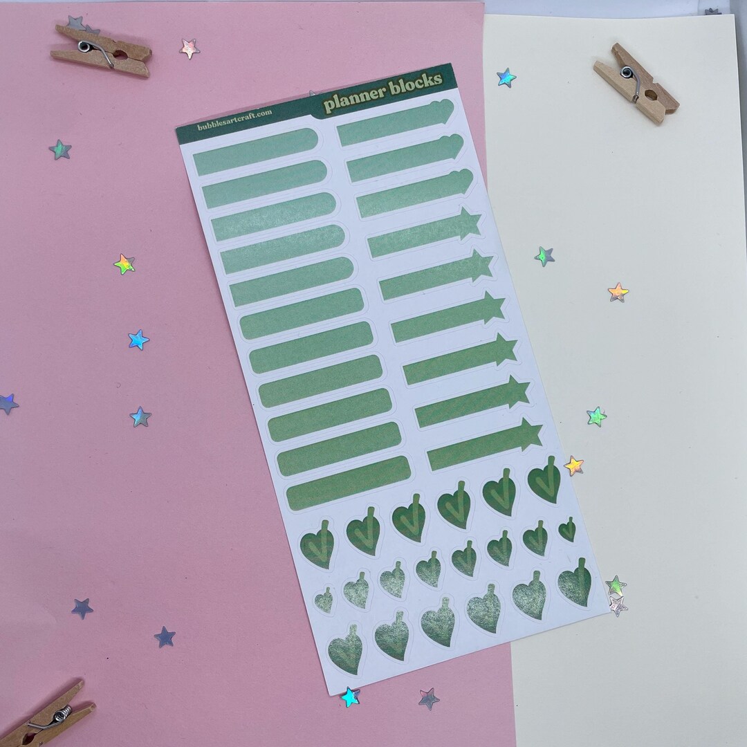 Planner Blocks Sticker Sheet | Stickers for Planners & Journals ...