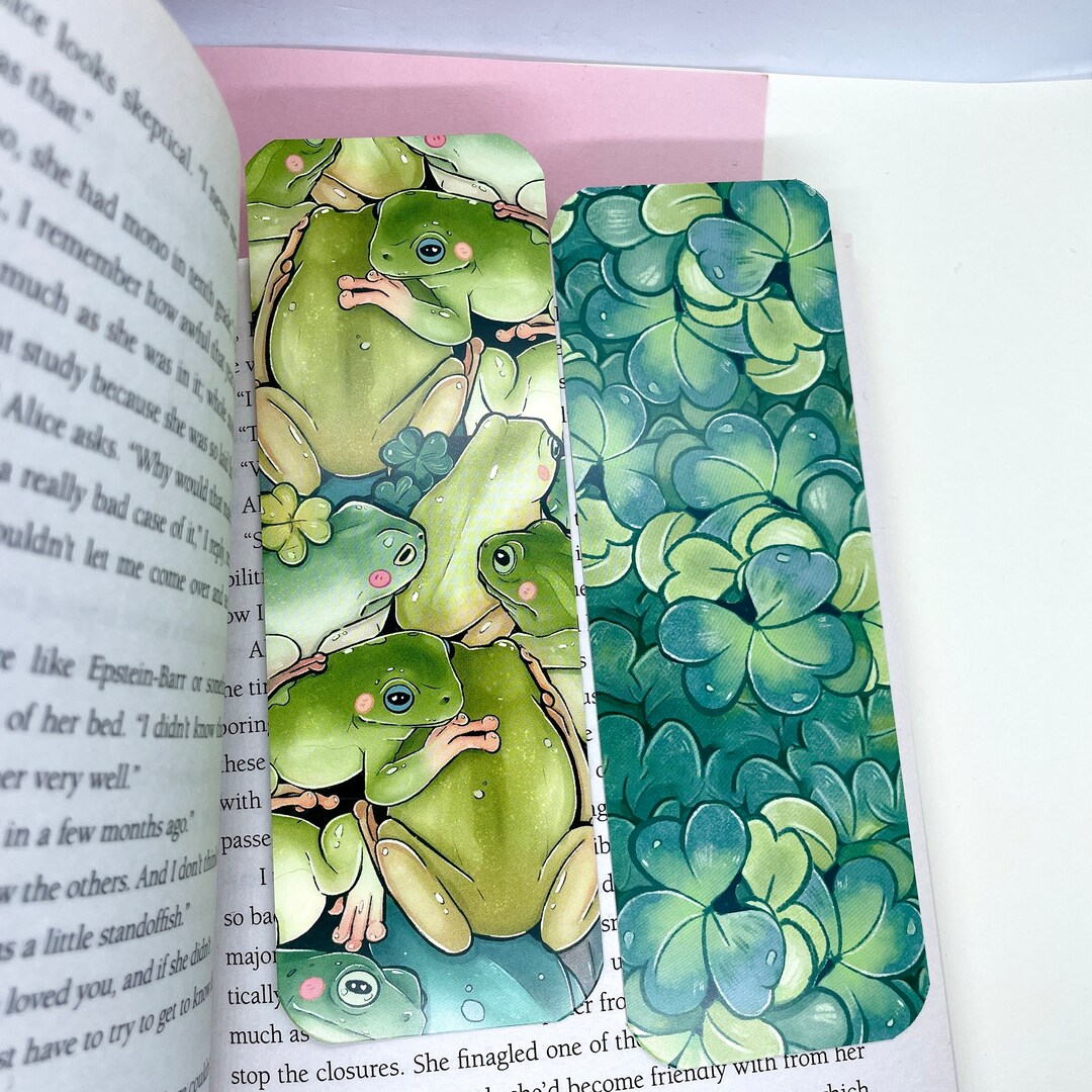 Frog Pile Bookmark | Frog Plants | Cute Bookmark| Double Printed ...
