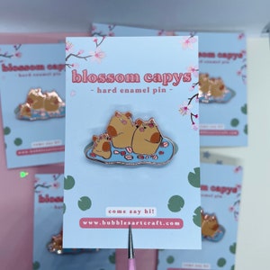 Blossom Capybara Pin | Hard Enamel Pin | Rose Gold | Capy Enamel Pin ...