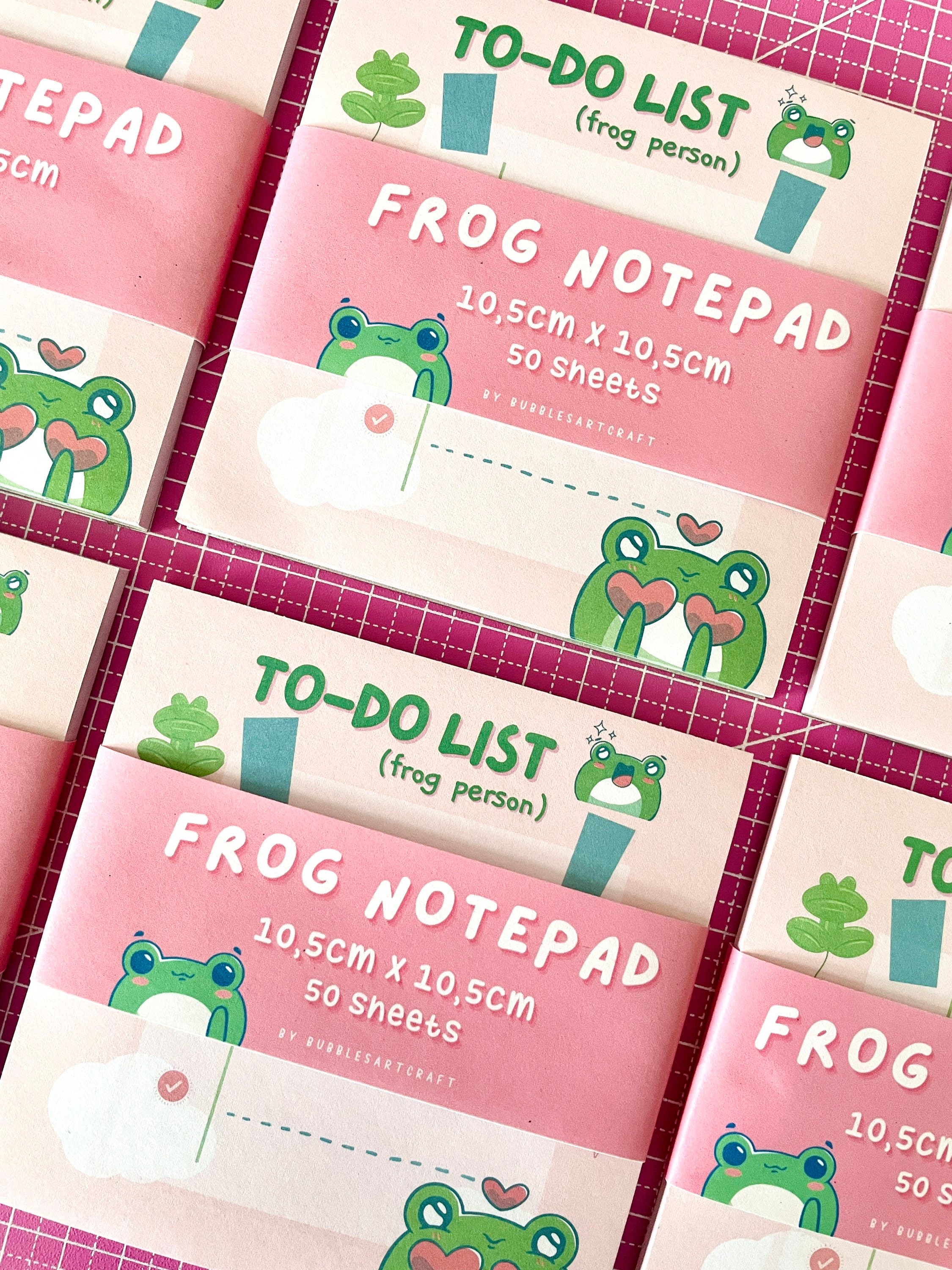 Frog Note Pad | Cute Memo Pad | to Do List Planner Accesories | Kawaii ...