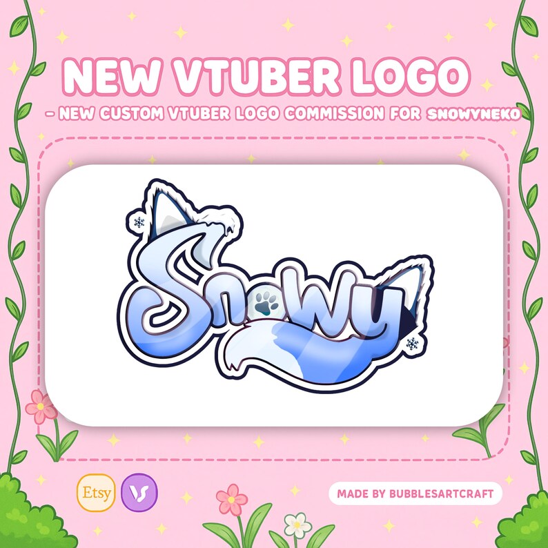 Custom Vtuber Logo | Cute Streamer Logo Design | Twitch / Youtube PNG ...