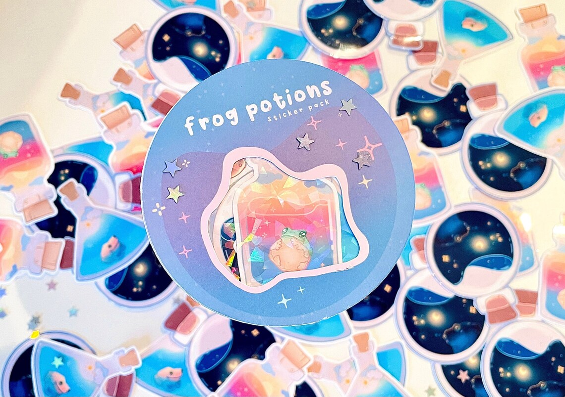 Frog Potions Frog Sticker Sticker Pack Laptop Sticker - Etsy