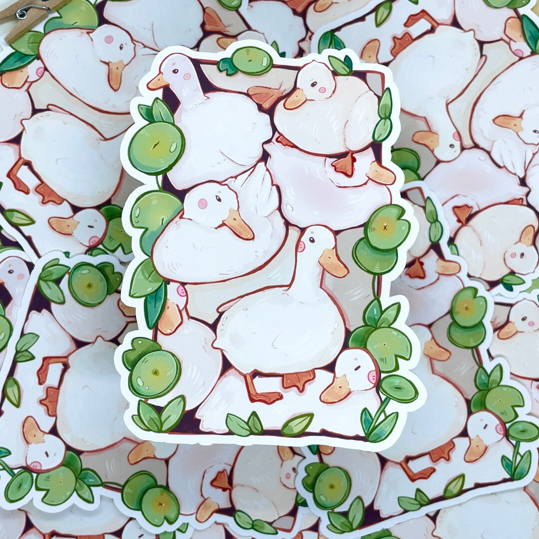 Pile of Ducks Sticker | Duck Sticker | Durable Big Sticker | Laptop ...