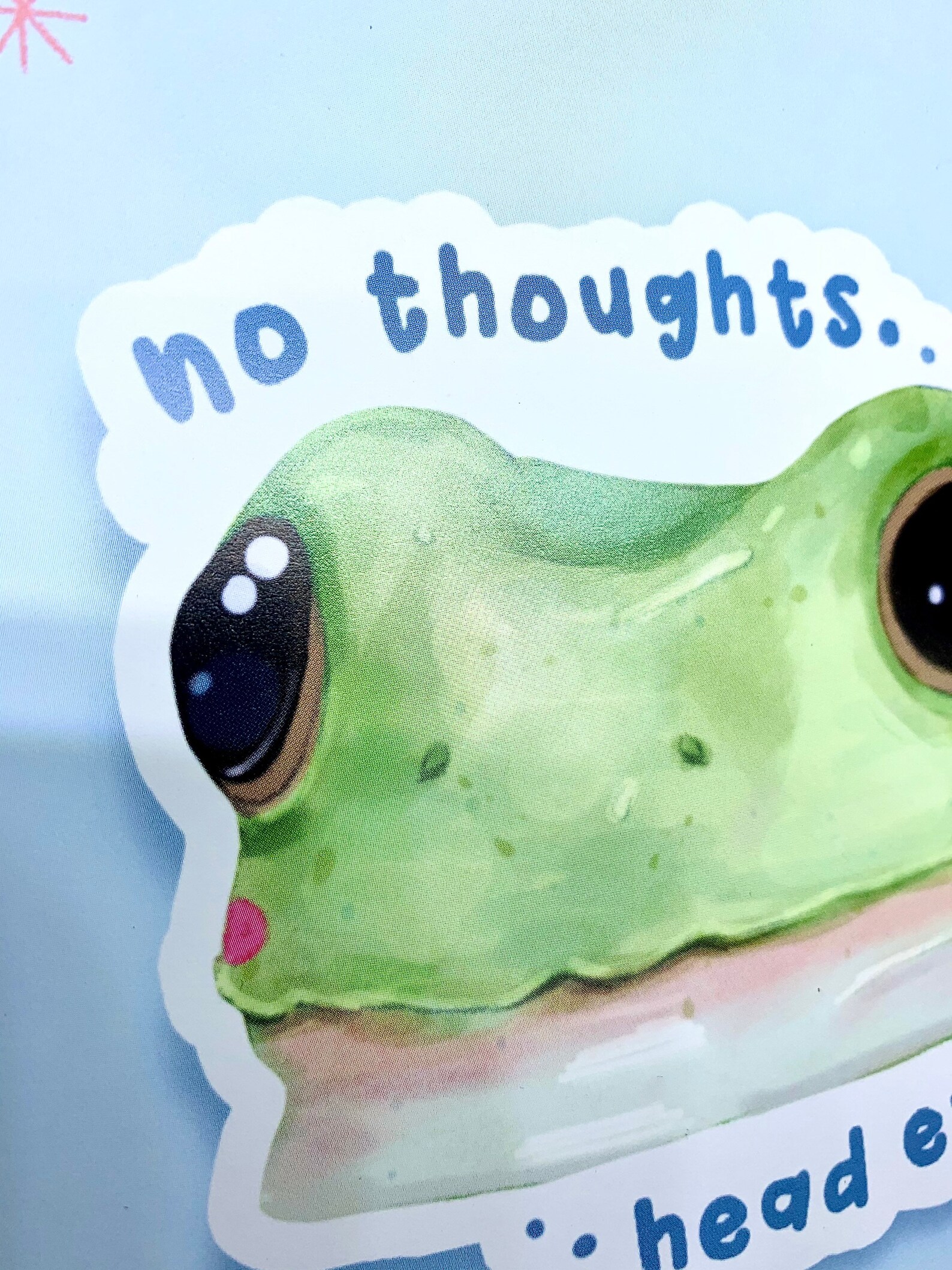 No Thoughts Head Empty | Frog Card | Frog Buddies | Froggy Card | Eco ...