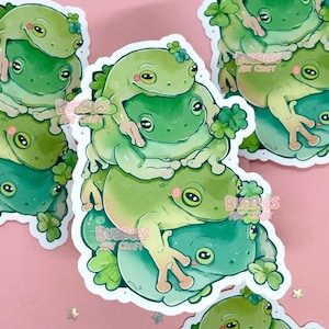Frog Stack Big Frog Sticker Durable Sticker Laptop Sticker Vinyl ...