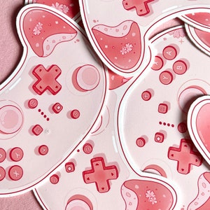 Sakura Controller Sticker | Gamer Girl | Kawaii Sticker Pack | Matte ...