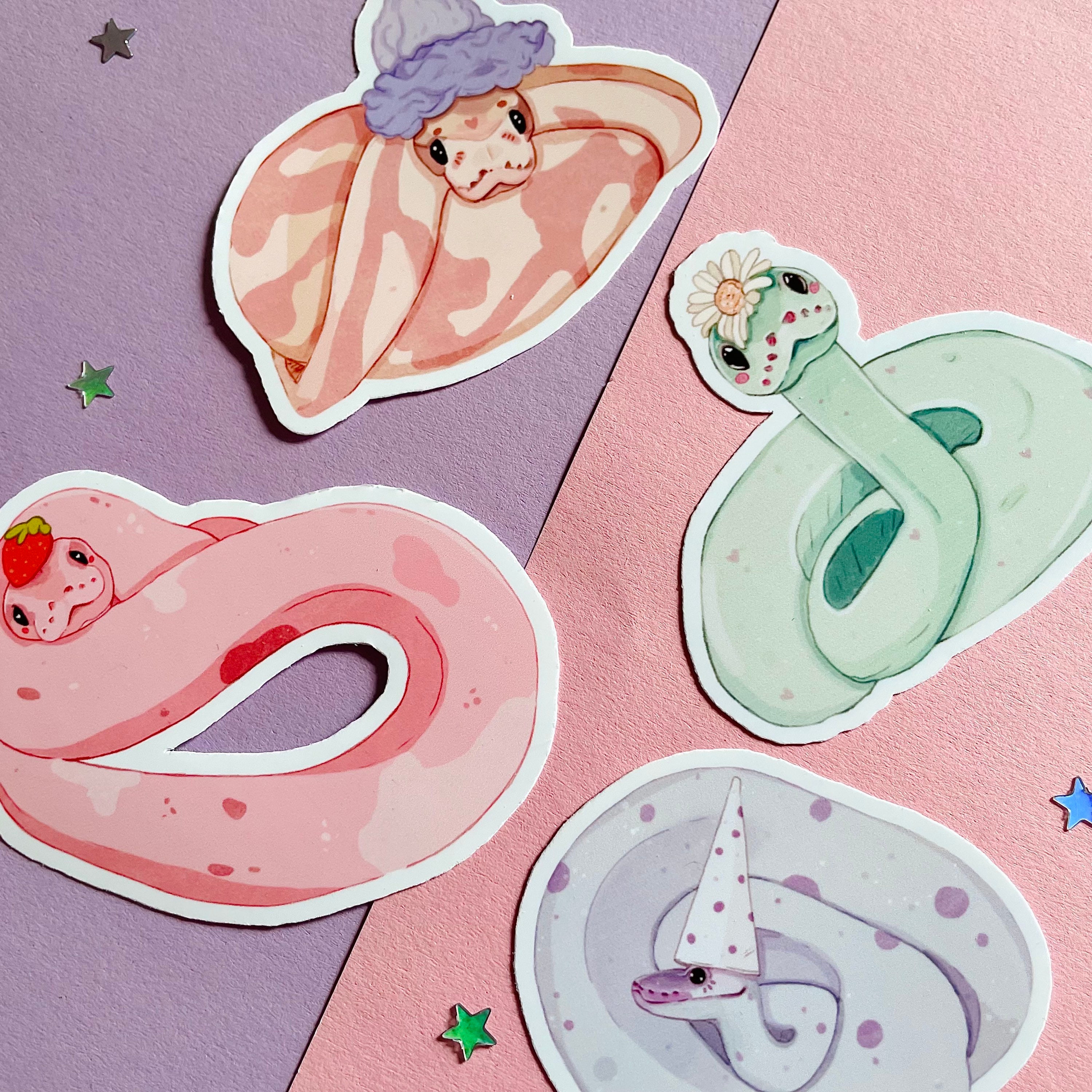 Snake Stickers Snake Buddies Snake With Hats Sticker - Etsy