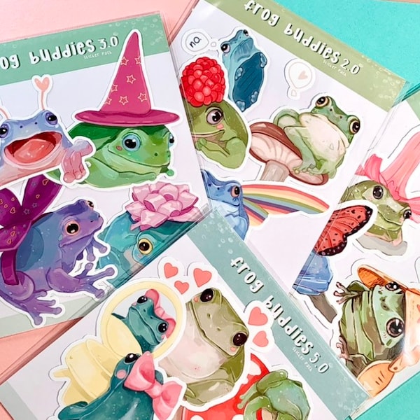 Frog Stickers - Etsy