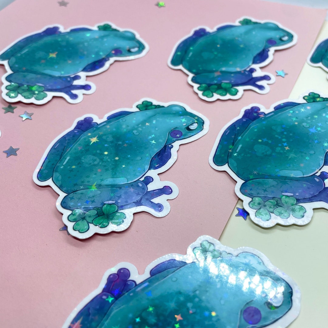 Demon Frog Sticker | Holographic Sticker | Frog Sticker | Holo Stars ...