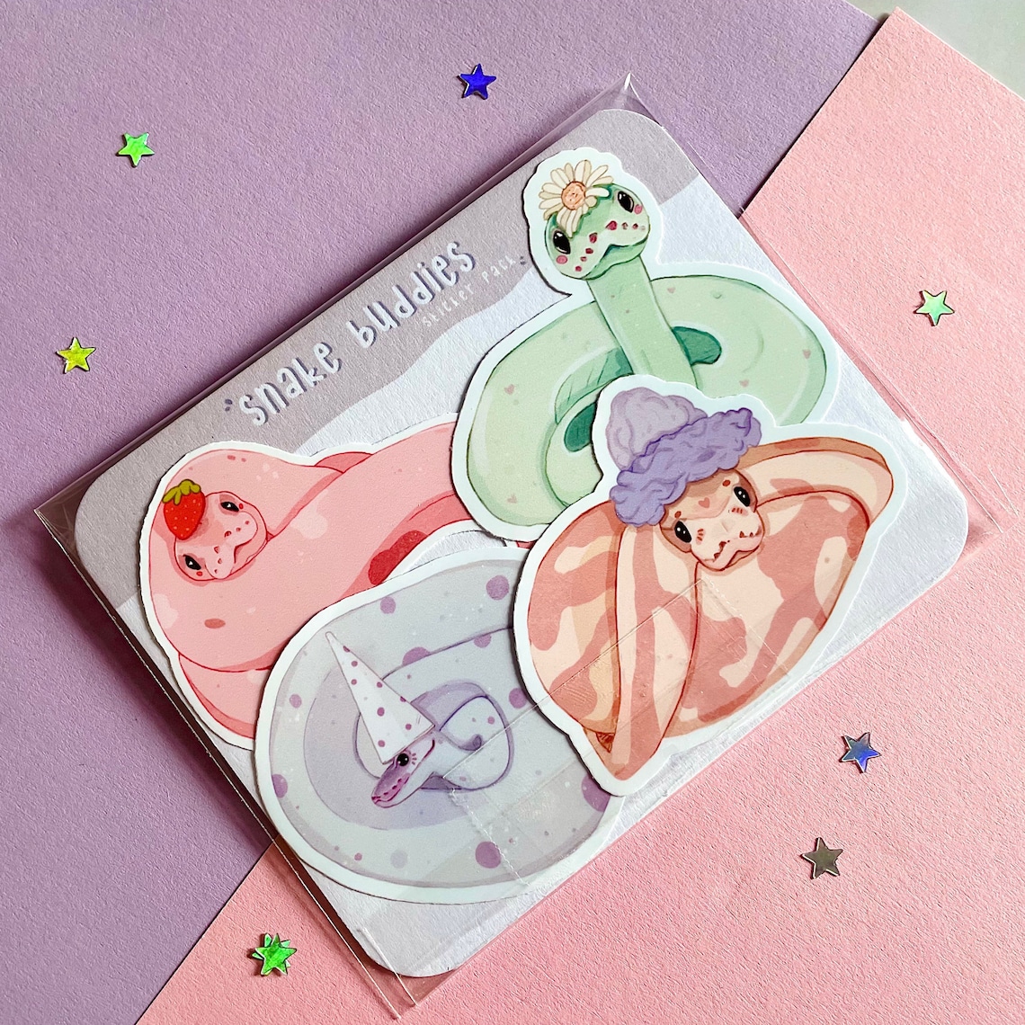 Snake Stickers Snake Buddies Snake With Hats Sticker - Etsy