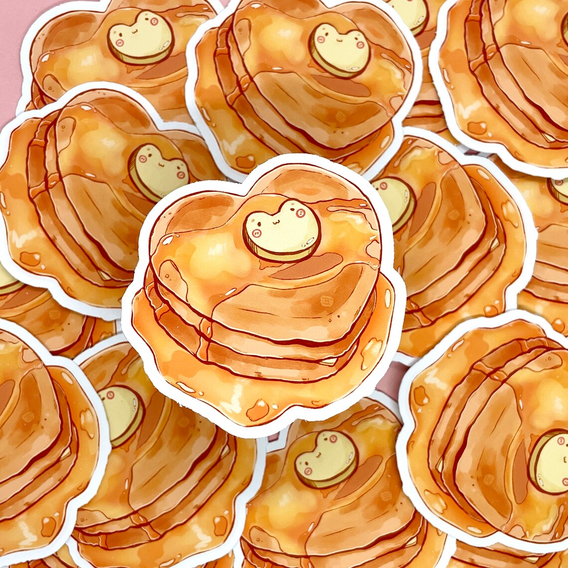 Pancake Frog Sticker Cute Kawaii Sweets Frog Sticker - Etsy