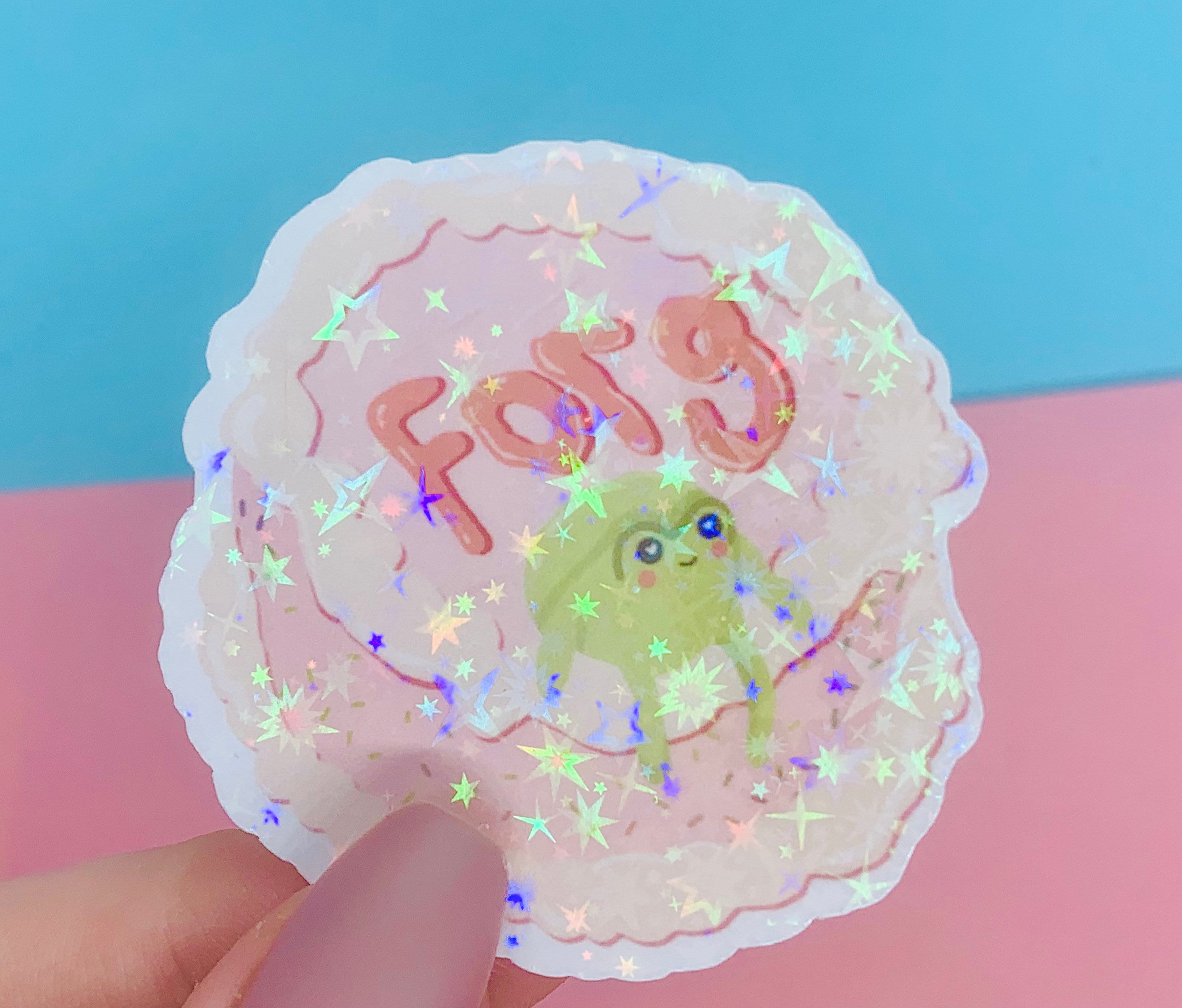 Frog Meme Sticker Forg Cake Frog Sticker Froggy Sticker - Etsy