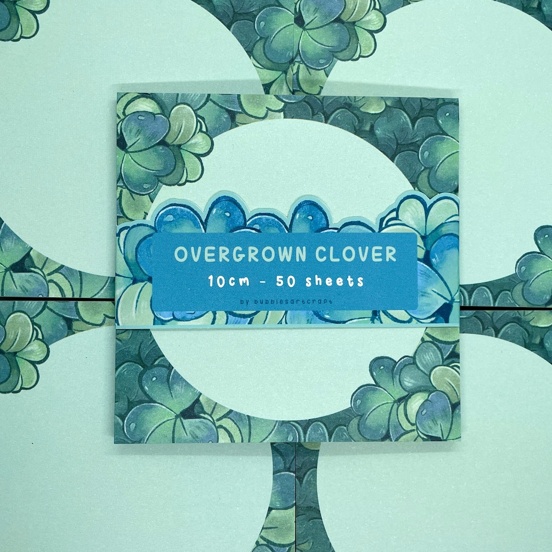 Overgrown Clover Notepad | Cute Memo Pad | Planner Accesories | Kawaii ...
