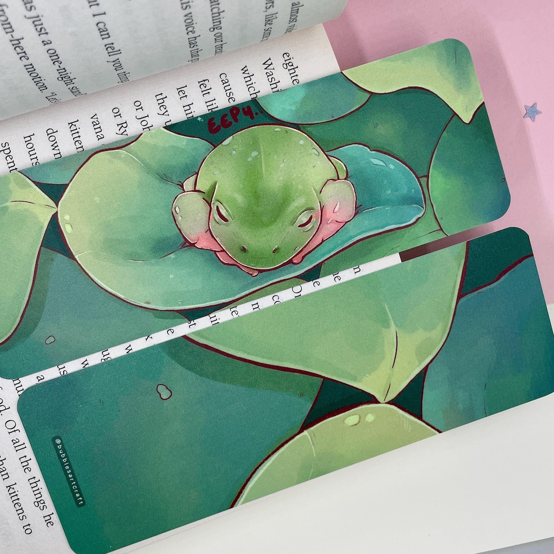 Sleeping Frog Bookmark | Cute Nature Inspired Design | Perfect for Book ...