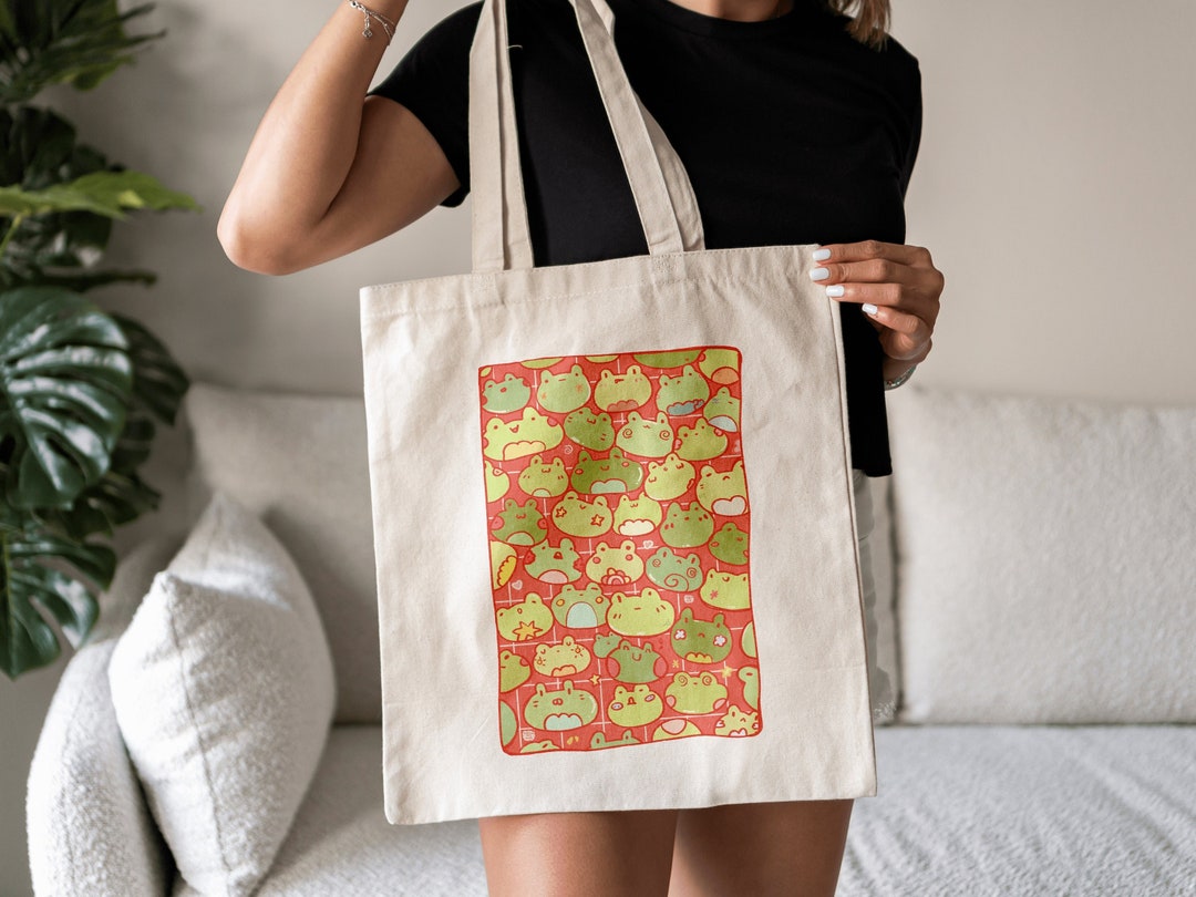 Box of Frogs Tote Bag | Heat Press Print | 100% Cotton | Grocery Bag ...