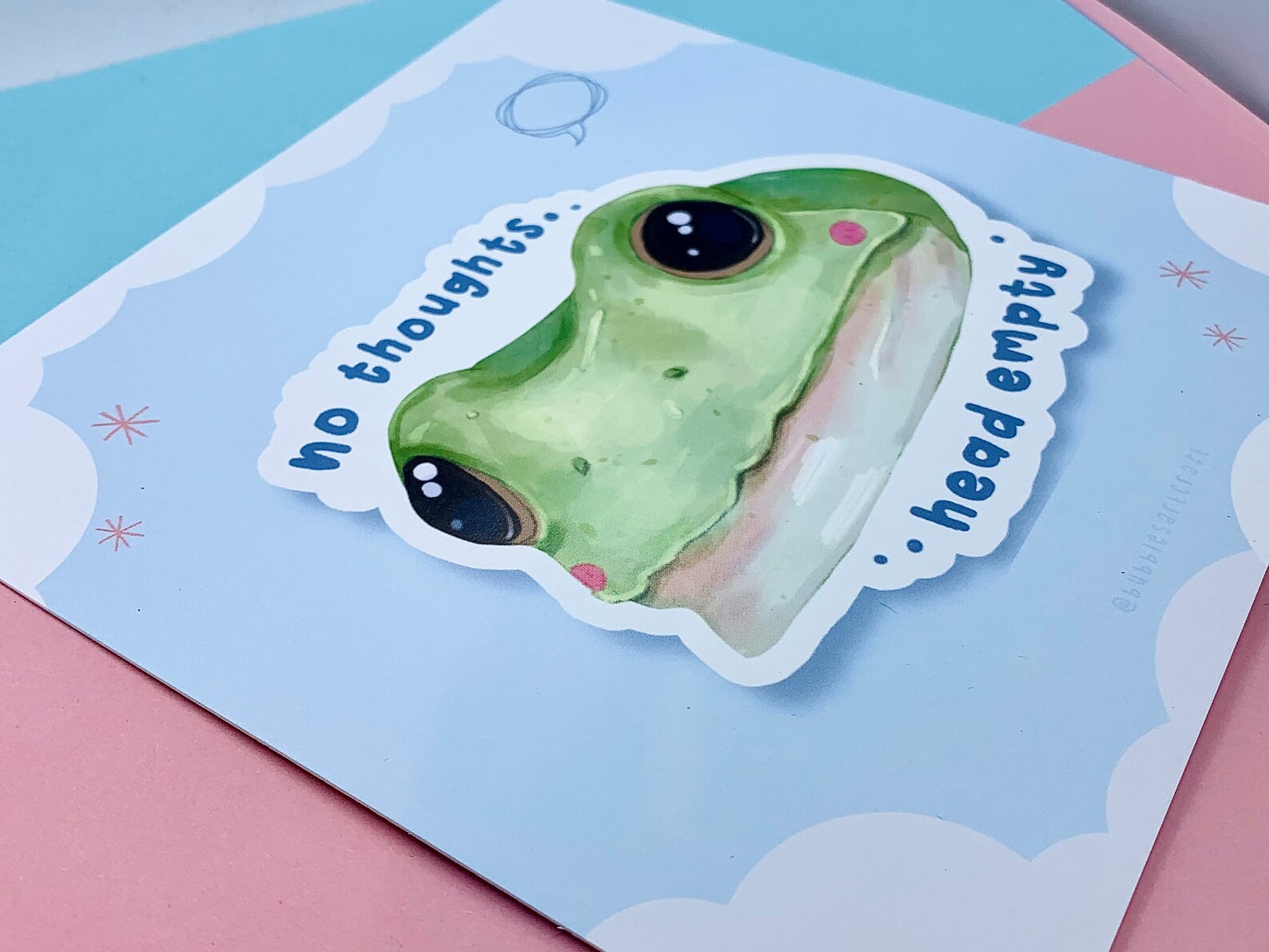 No Thoughts Head Empty | Frog Card | Frog Buddies | Froggy Card | Eco ...