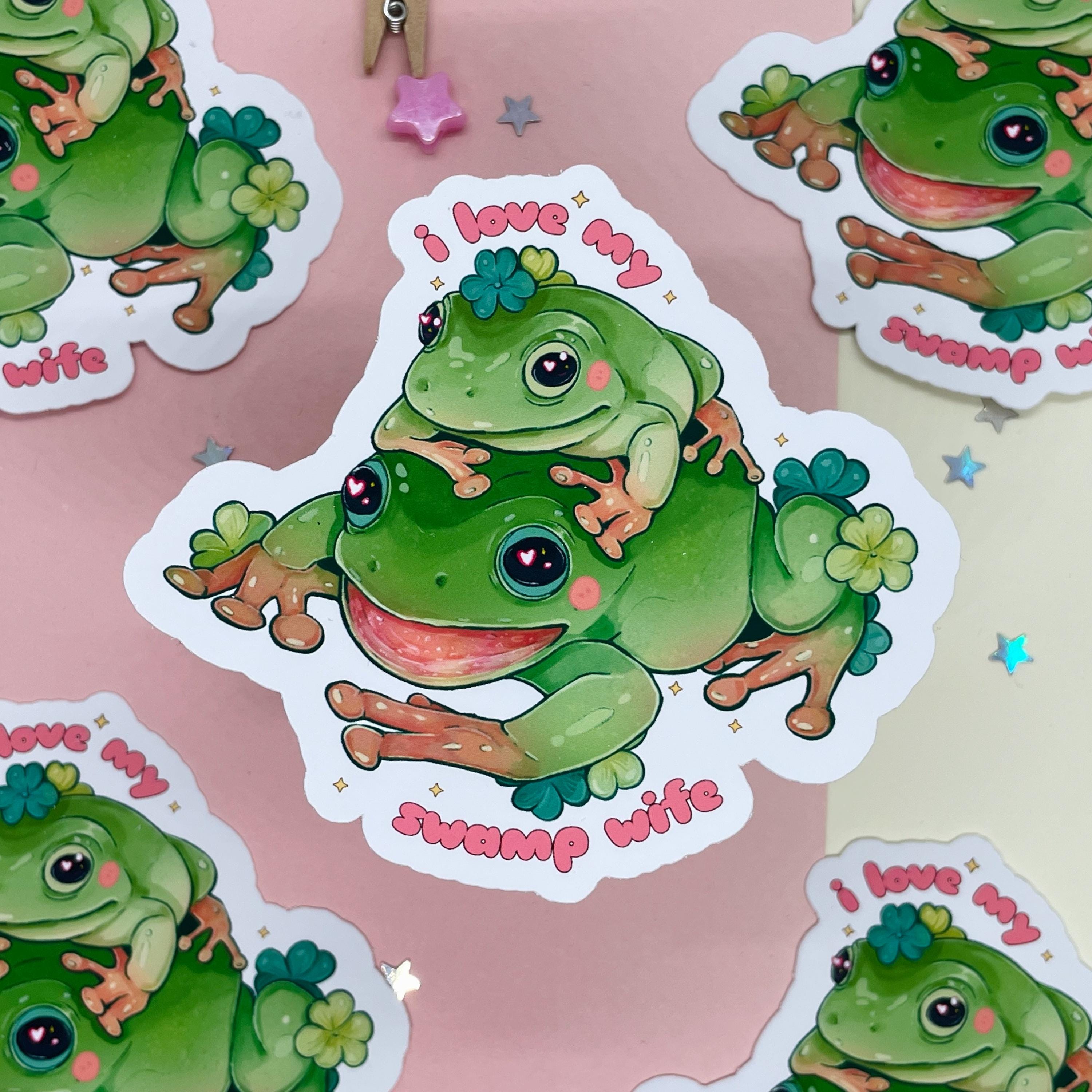 Frog Love Sticker Bundle Cute Matte Vinyl Stickers With Funny Sayings ...