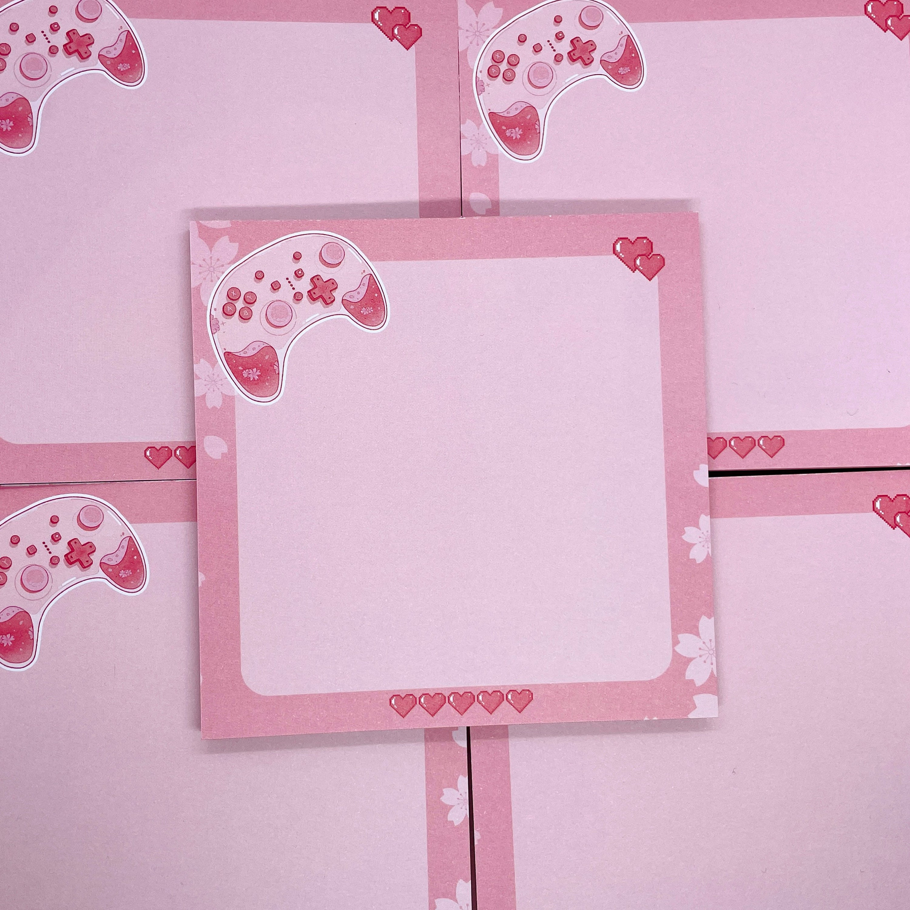 Sakura Controller Notepad Cute Memo Pad Gamer Girl - Etsy