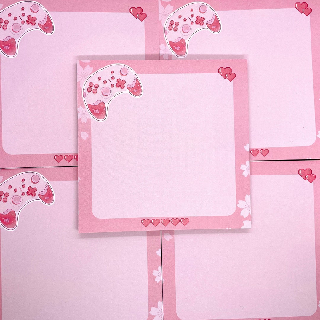 Sakura Controller Notepad | Cute Memo Pad | Gamer Girl Accesories ...