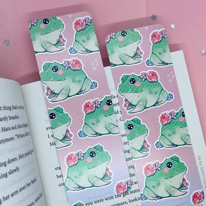 Succulent Frog Bookmark Frog Art Cute Bookmark Laminated Cottagecore ...