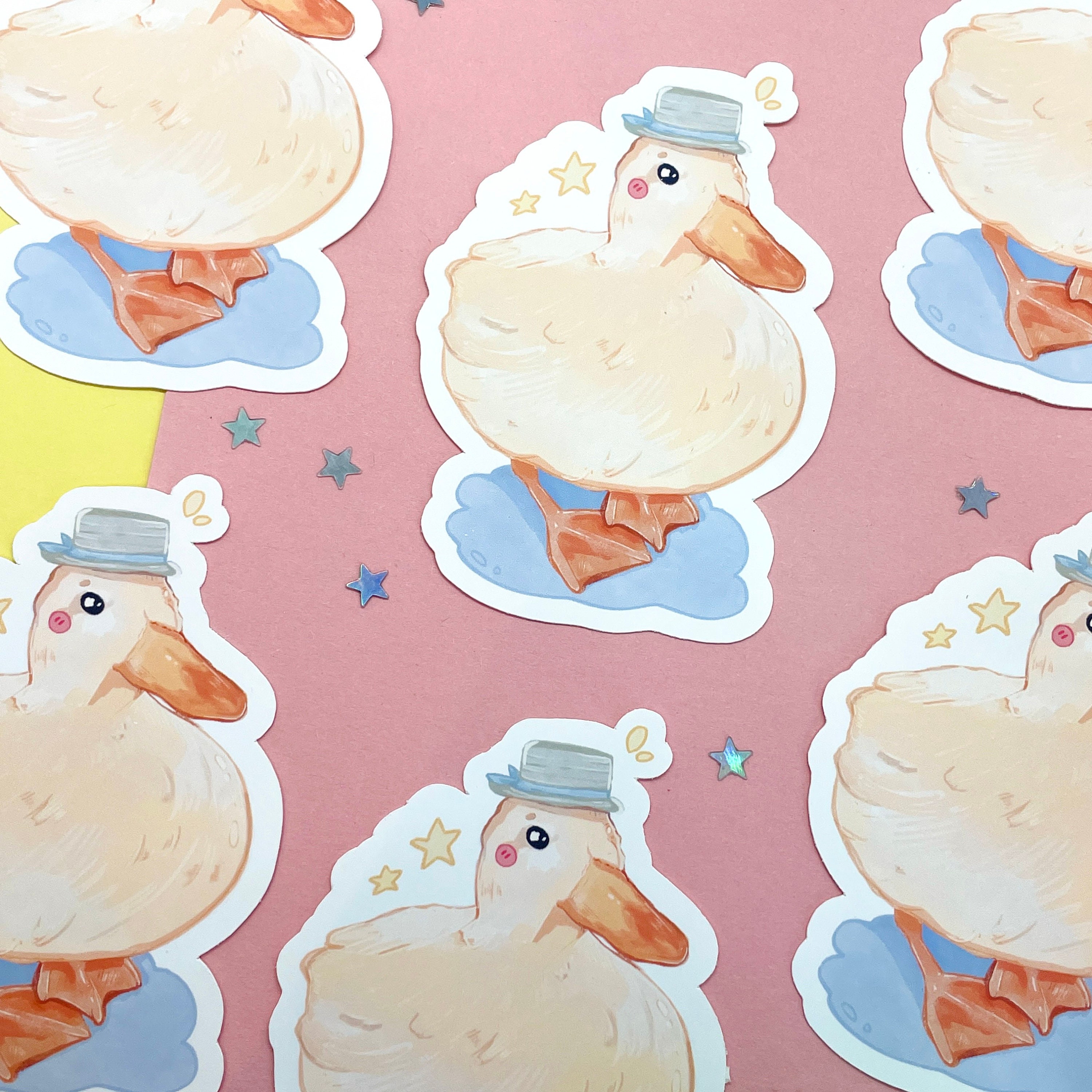 Gentleman Duck Sticker Duckling Waterproof Vinyl Sticker - Etsy