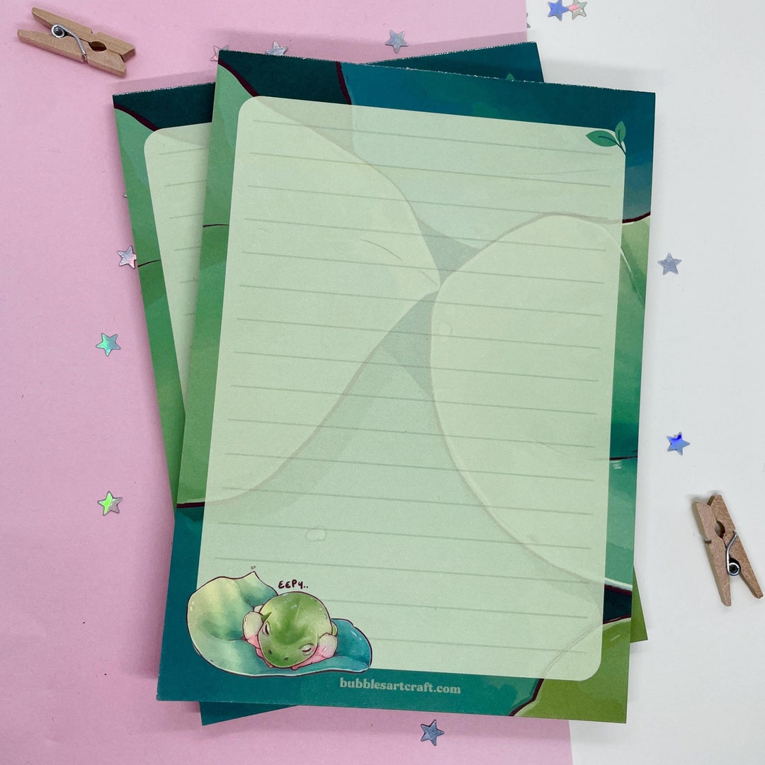 Sleepy Frog A6 Notepad - 50 Tear-off Lined Sheets | Cute Pocket Sized ...
