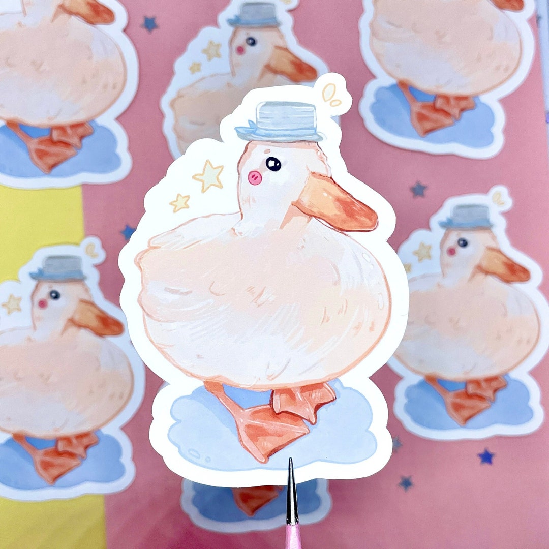Gentleman Duck Sticker | Duckling Waterproof Vinyl Sticker | Laptop ...